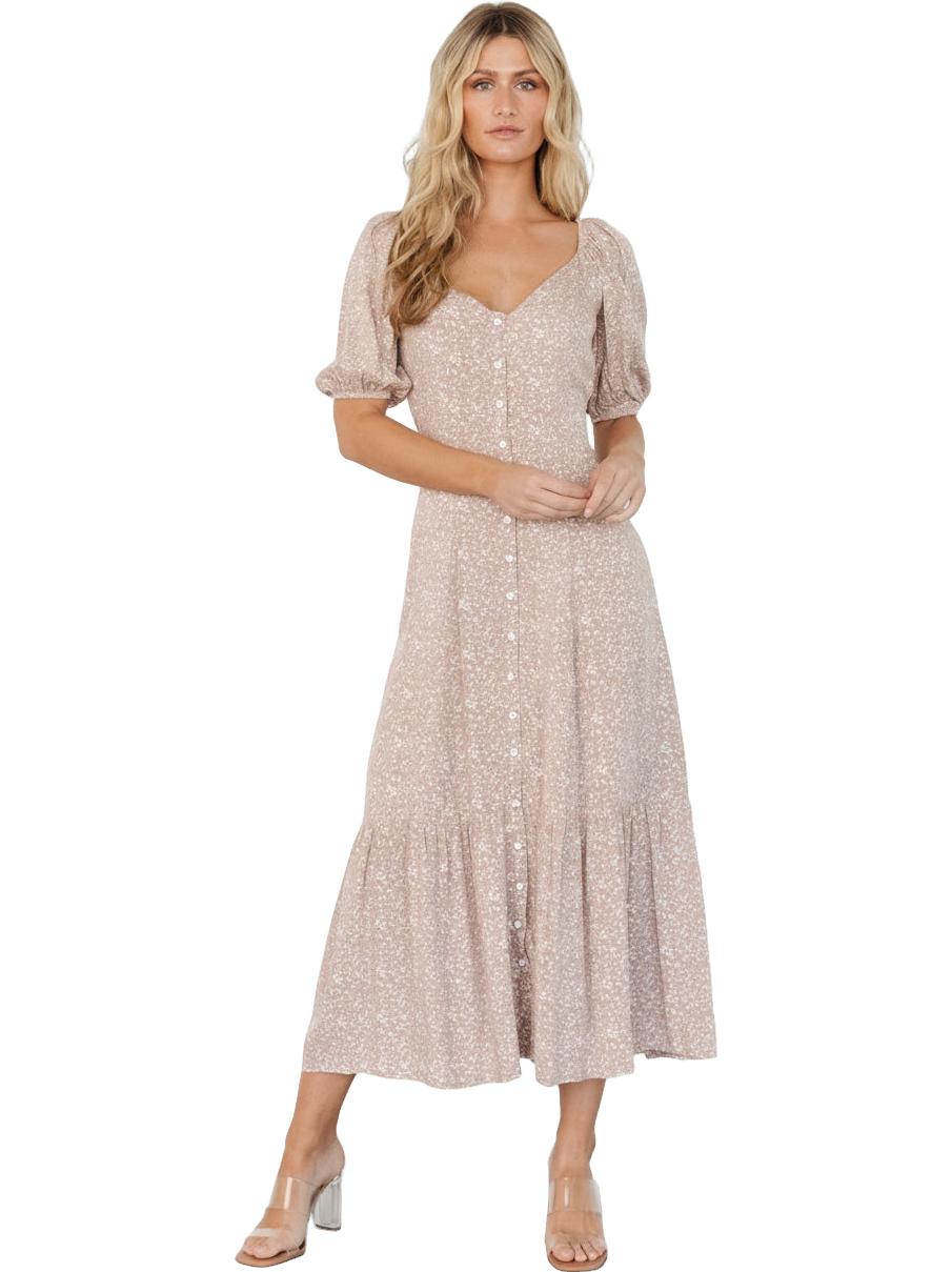 IN LOOM In Loom Mathilda Button Maxi Dress with Floral Print